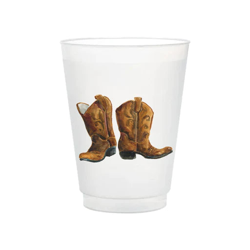 Cowboy Boots Frost Flex Cups - Memory Lane Monograms